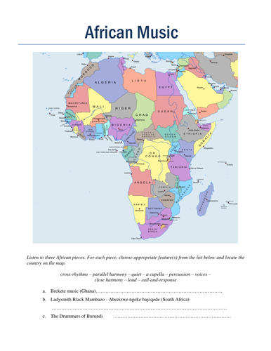 African Music | Teaching Resources