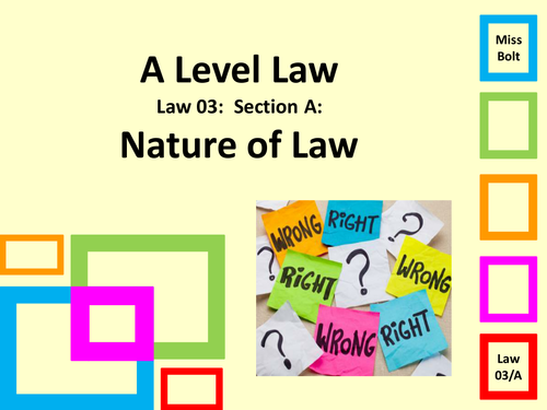 OCR A Level Law 2017 Spec - Introduction to the Nature of Law ...