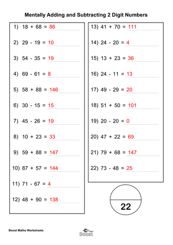 Mentally adding and Subtracting 2 Digit Numbers | Teaching Resources Mentally adding and Subtracting 2 Digit Numbers | Teaching Resources