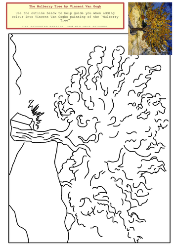 Art Worksheets Van Gogh, Gustav Klimt, Portraits. | Teaching Resources