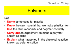 Polymers & slime | Teaching Resources