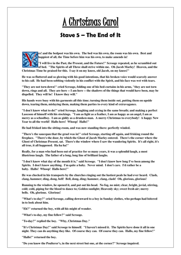 A Christmas Carol: The Ending! | Teaching Resources