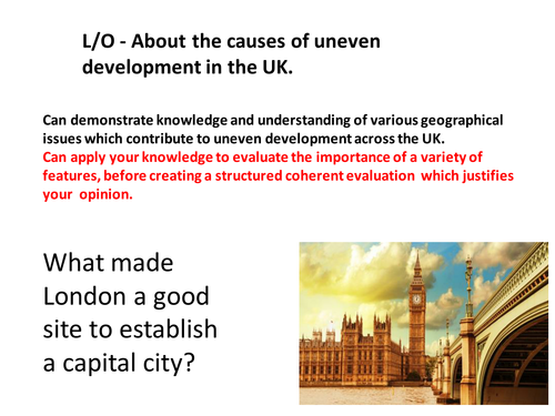 OCR A/B GCSE Geography: People of the UK. Uneven development ...