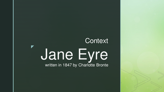 Jane Eyre context presentation | Teaching Resources