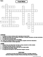 Food Webs Crossword Puzzle | Teaching Resources