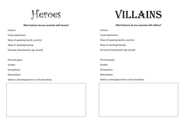 Heroes and Villains - initial ideas comparison by gregornewton ...