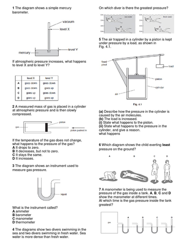 NEW AQA 2016 1-9 GCSE Physics (Forces Chapter): L12 Atmospheric ...