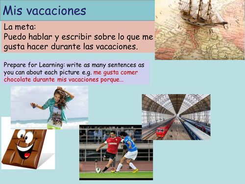 KS3 Spanish Holiday Activities with Infinitive Structures | Teaching ...
