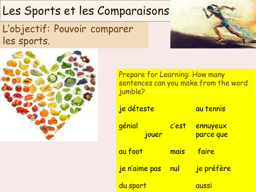 KS3 French Comparisons and Sports | Teaching Resources