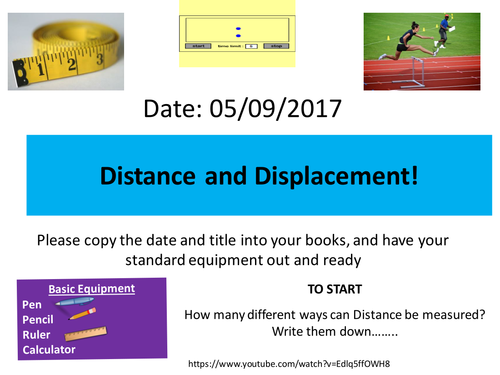 Distance and Displacement! AQA New GCSE Spec - Full Lesson | Teaching ...