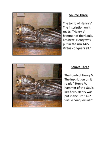 Henry V - Source Analysis and Assessment | Teaching Resources