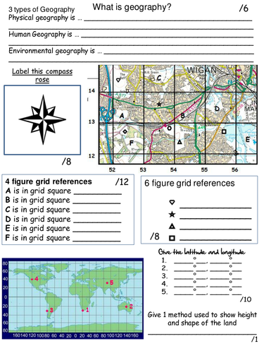 Map skills assessment | Teaching Resources