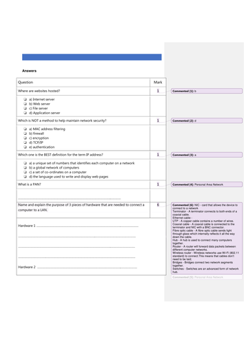 Computing revision - Computer Networking | Teaching Resources