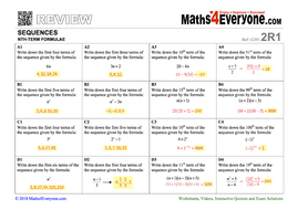 GCSE Revision (Using nth Term Formulae) by Maths4Everyone | Teaching ...