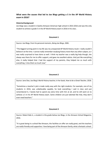 AP History - Introduction to Writing DBQs (Document Based Questions ...