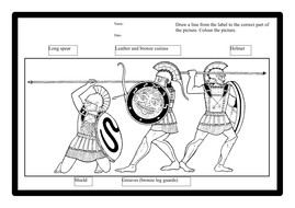 Ancient Greeks - Battle of Marathon and Hoplite Worksheets | Teaching ...