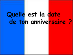 Quelle est la date de ton anniversaire? | Teaching Resources