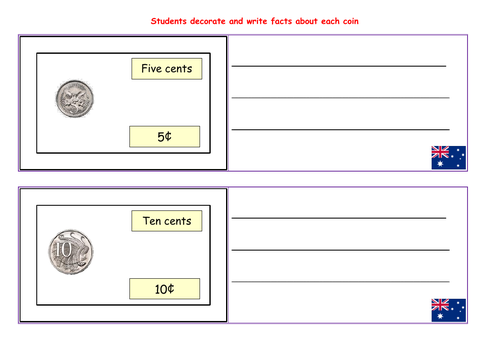 Australian Coins: Money Presentation, Non Fiction Reading Comprehension ...