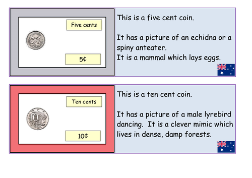 Australian Coins: Money Presentation, Non Fiction Reading Comprehension ...