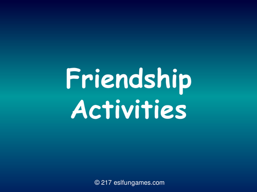 Friendship Activities PowerPoint Slideshow | Teaching Resources