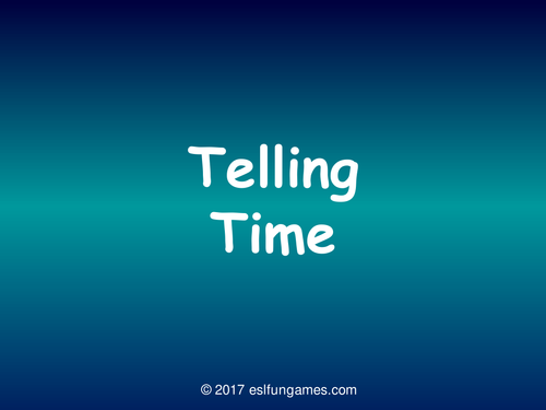 Telling Time PowerPoint Slideshow | Teaching Resources