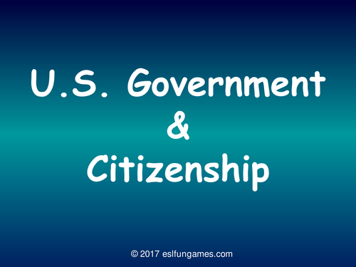 US Government-Citizenship PowerPoint Slideshow | Teaching Resources