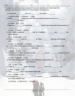 Natural Disasters-Emergency Preparedness Missing Words Worksheet ...