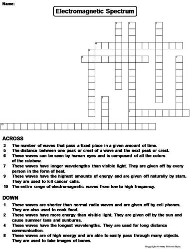 Physical Science Crossword Puzzles Bundle | Teaching Resources