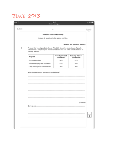 Social Psychology Exam Question Workbook | A Level Psychology AQA New ... Social Psychology Exam Question Workbook | A Level Psychology AQA New ...