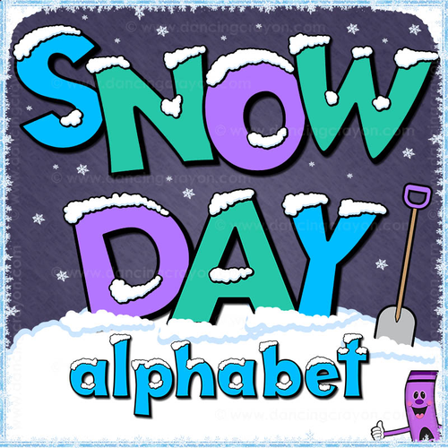 Snow Day Alphabet Letters Clip Art | Bulletin Board Letters and Numbers ...