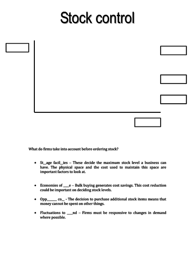 Stock Control Year 12 Lesson Resources | Teaching Resources