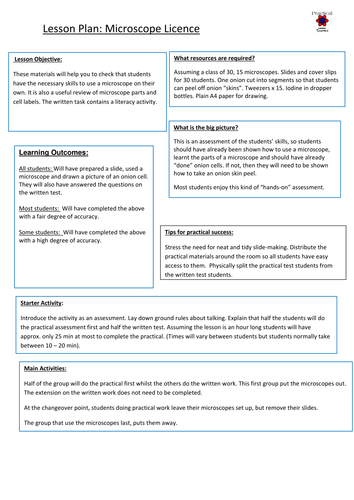 KS3 (and 4) Science - working scientifically. Microscope Licence ...