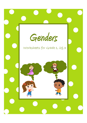 Genders - Worksheets for Grades 1, 2 and 3 | Teaching Resources