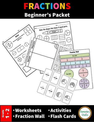 Fractions - Worksheets and Activities Pack | Teaching Resources