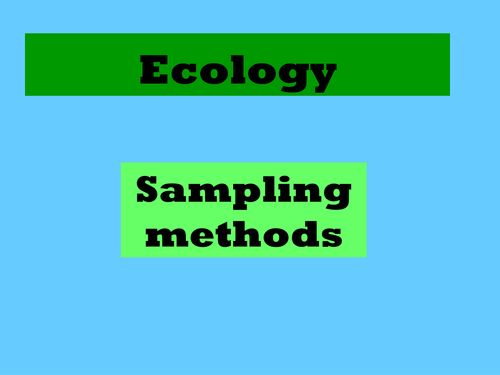 Ecology Sampling Methods | Teaching Resources