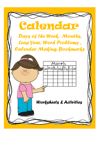 Calendar Math -Days of the week, Months etc. - Worksheets and ...