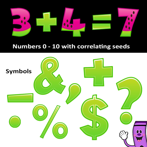 Watermelon Alphabet Letters Clip Art | Bulletin Board Letters and ...