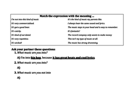 Introduction to Music Genres ESL | Teaching Resources