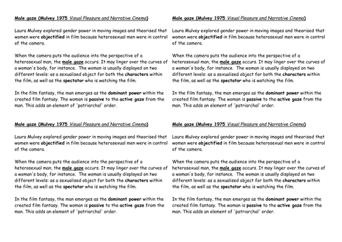 Eduqas 9-1 GCSE Media Studies Representation: phallocentric codes and ...