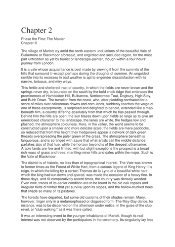 Tess of the D'Urbervilles Phase the First | Teaching Resources