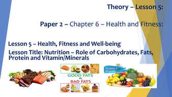GCSE AQA PE (9-1) Chapter 6: Health and Fitness | Teaching Resources