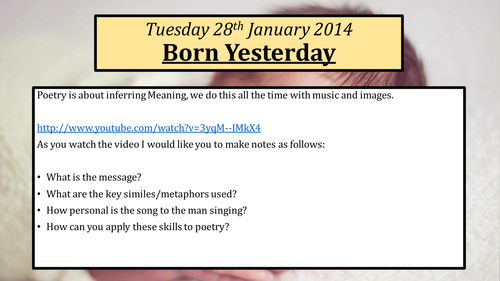 'Born Yesterday' poem by Philip Larkin | Teaching Resources
