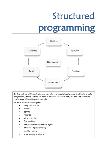 Structured programming | Teaching Resources Structured programming | Teaching Resources