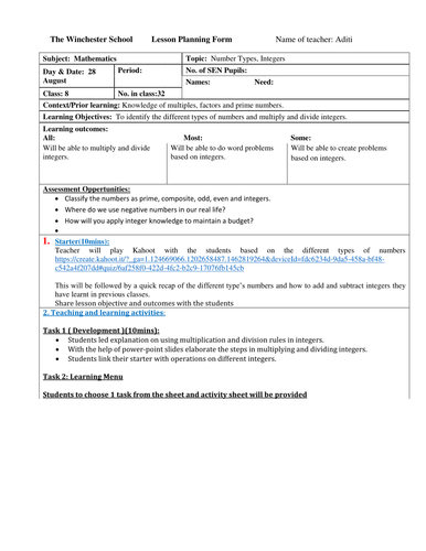 Outstanding lesson plans | Teaching Resources