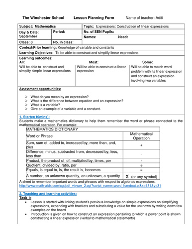 Outstanding lesson plans | Teaching Resources