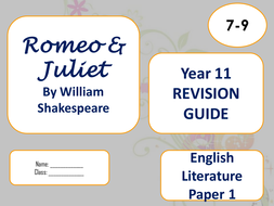 AQA Lit Romeo & Juliet Revision guides | Teaching Resources