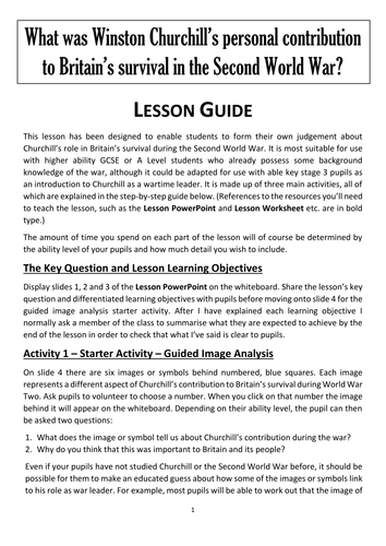 Winston Churchill and the Second World War (WW2) | Teaching Resources