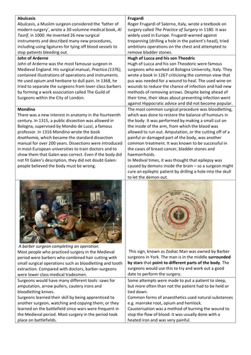 AQA 8145 Medicine - Medieval Surgery | Teaching Resources