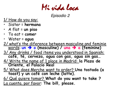 Mi vida loca 2 | Teaching Resources