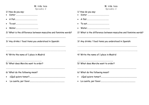 Mi vida loca | Teaching Resources